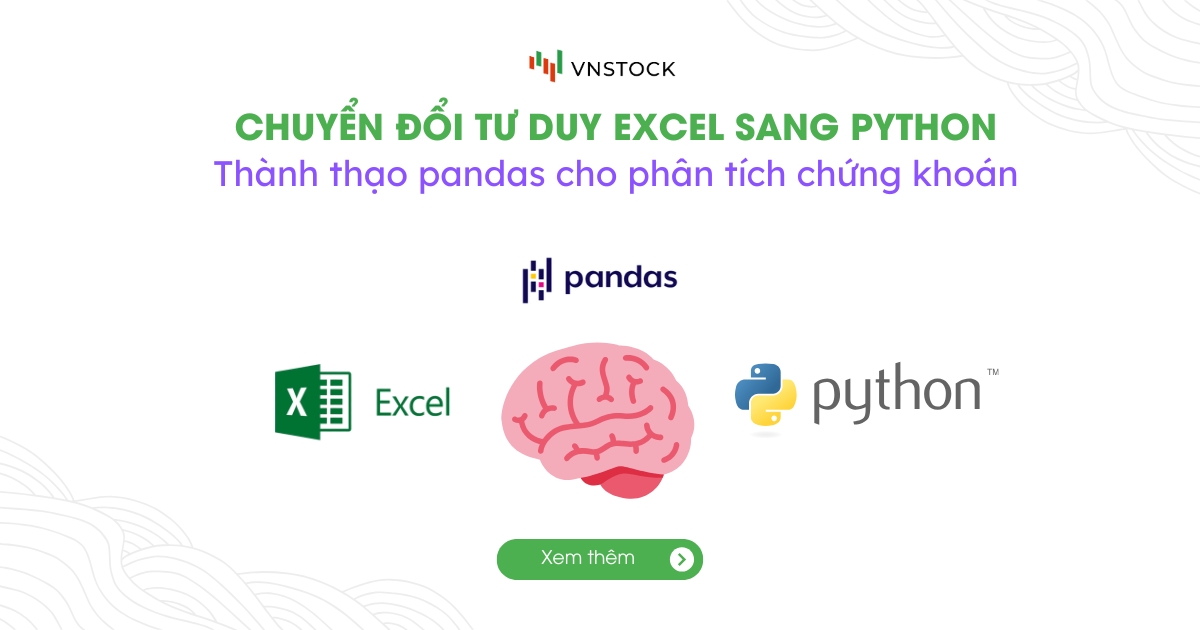 Thành thạo pandas: Chuyển đổi tư duy Excel sang Python trong phân tích tài chính | Vnstock